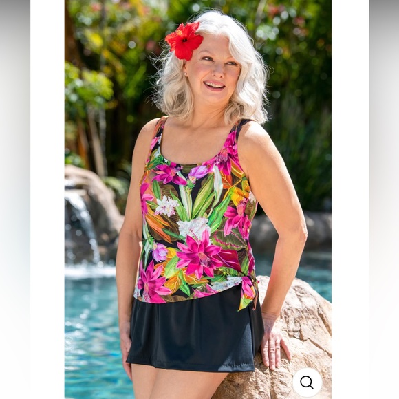 Maxine of Hollywood | Swim | Maxine Faux Skirtkini All In One Tankini ...
